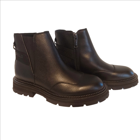 Karl Lagerfeld | Shoes | Karl Lagerfeld Paris Black Pebbled Leather ...
